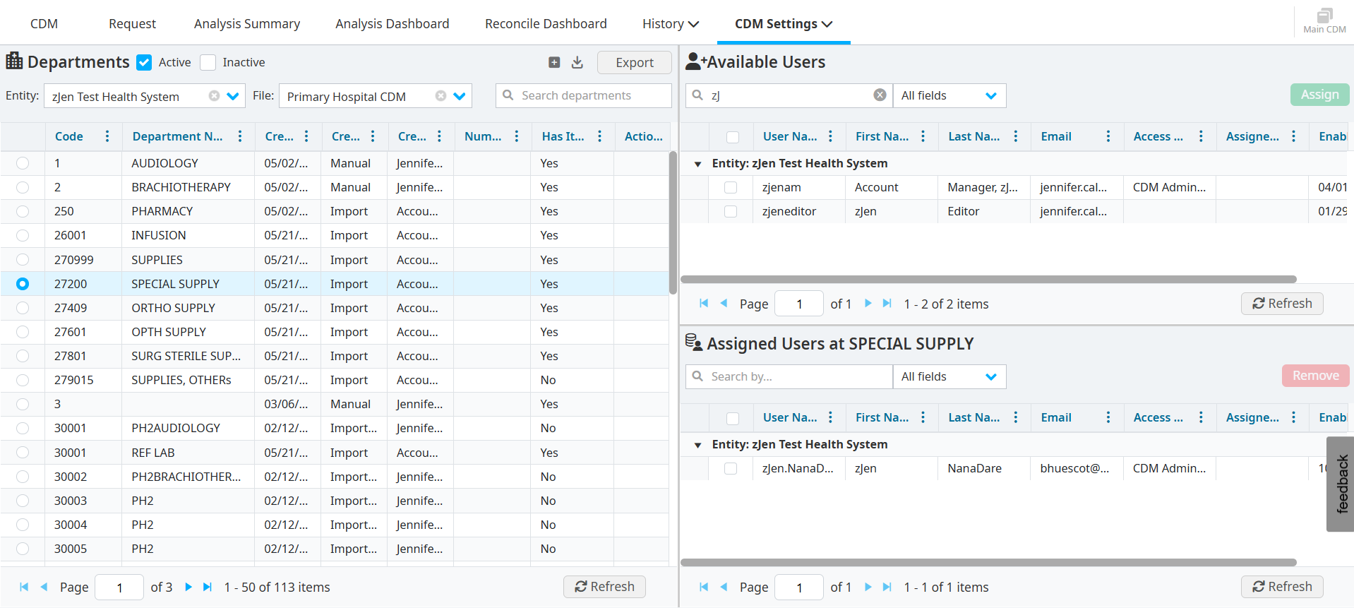 Managing Department Access
