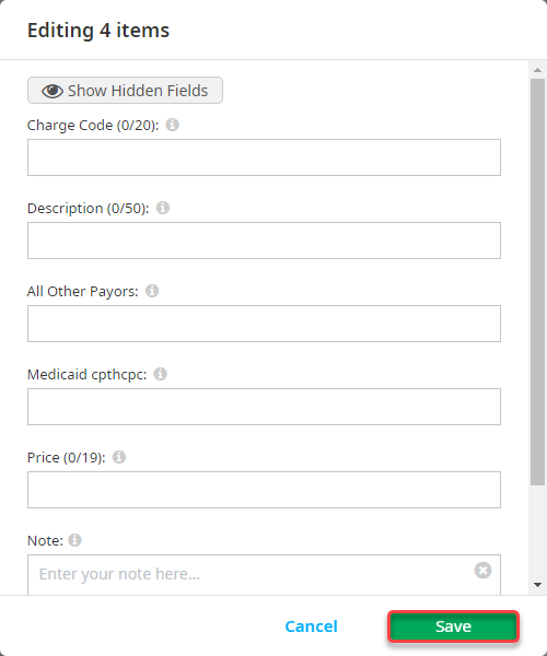 Editing Multiple Line Items