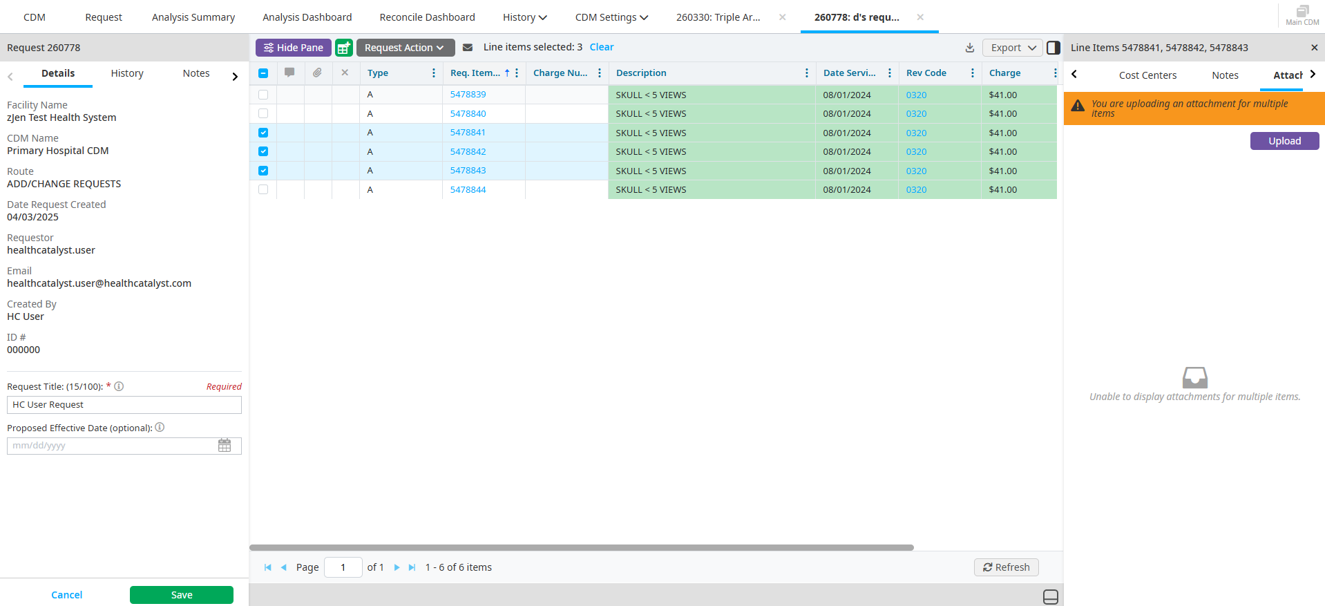 Editing Multiple Line Items