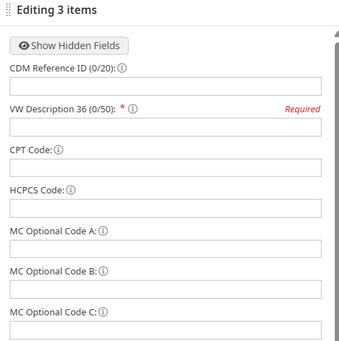 Editing Multiple Line Items
