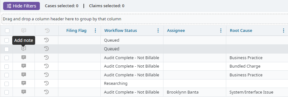 Managing Case Notes