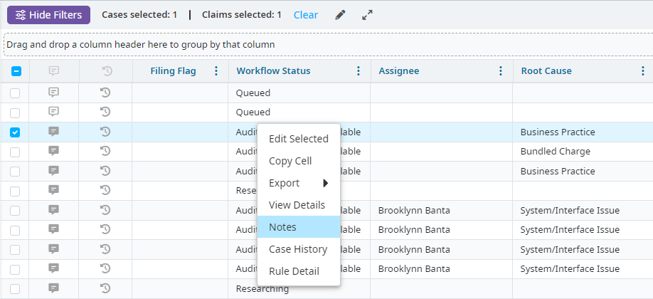 Managing Case Notes