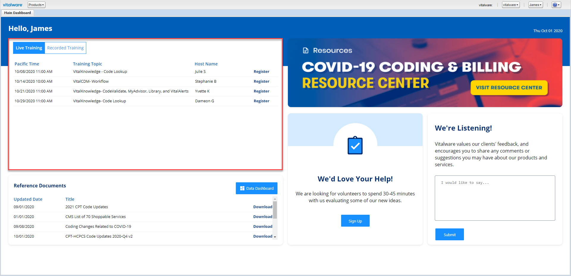 Signing Up for Training